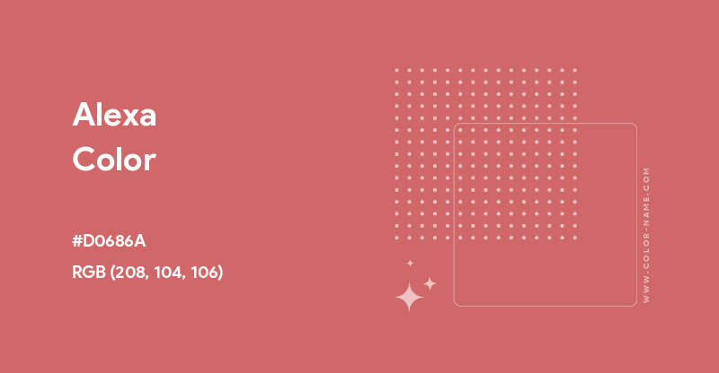 Alexa color hex code is #D0686A