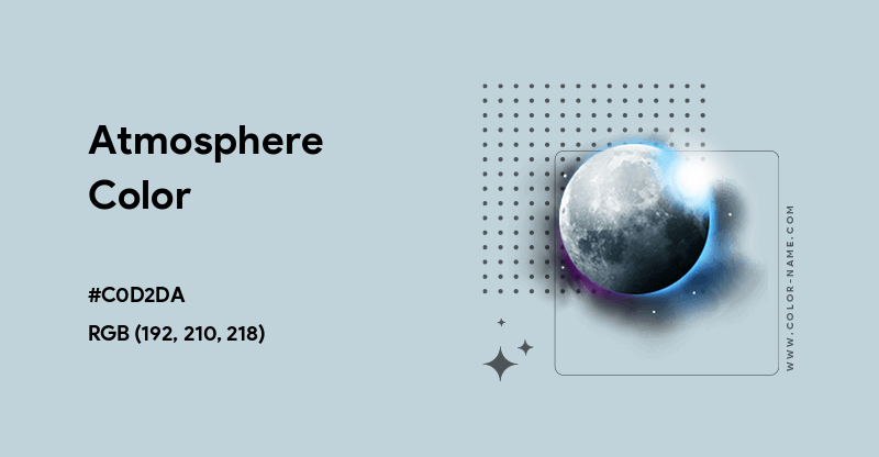 Atmosphere color hex code is #C0D2DA