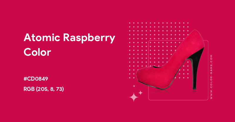 Atomic Raspberry color hex code is #CD0849