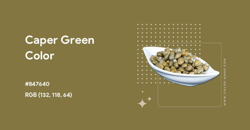 Caper Green color hex code is #847640