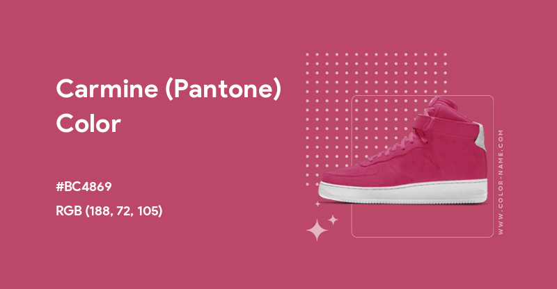 Carmine (Pantone) color hex code is #BC4869