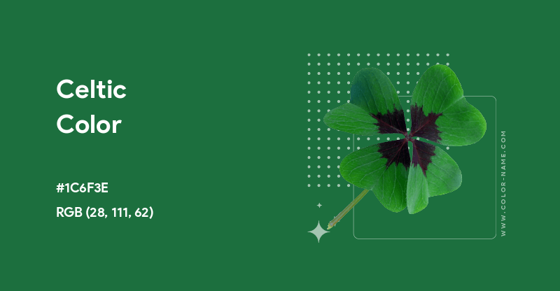 Celtic color hex code is #1C6F3E