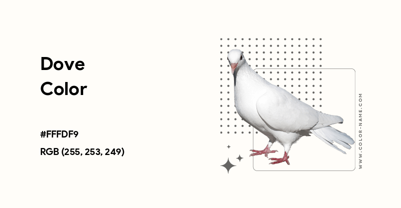 Dove color hex code is #FFFDF9