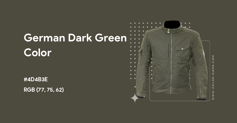 German Dark Green color hex code is #4D4B3E