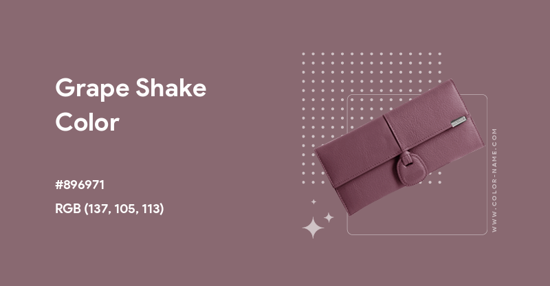 Grape Shake color hex code is #896971