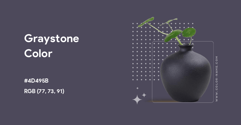 Graystone color hex code is #4D495B