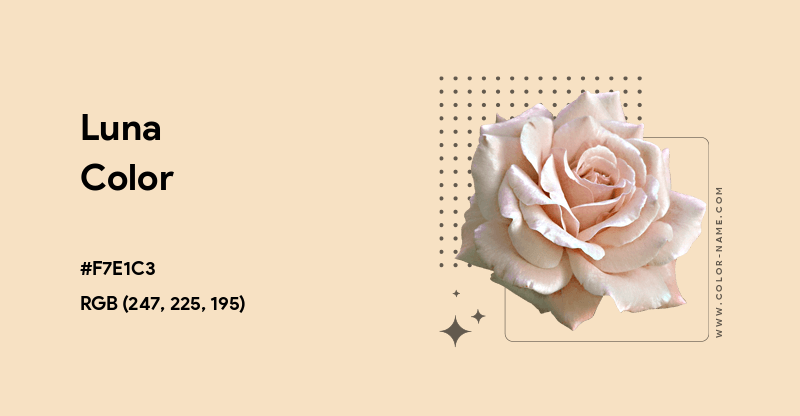 Luna color hex code is #F7E1C3