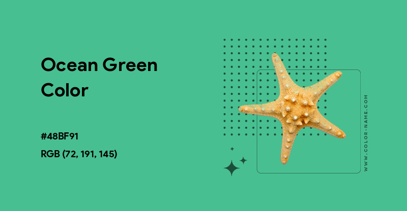 Ocean Green color hex code is #48BF91