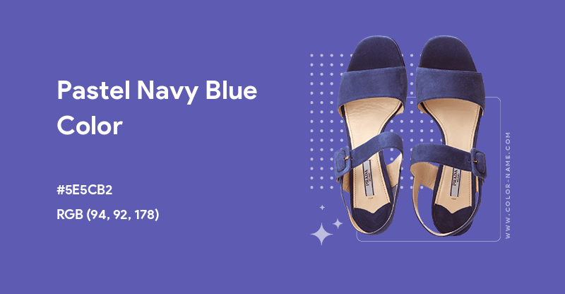 Pastel Navy Blue color hex code is #5E5CB2