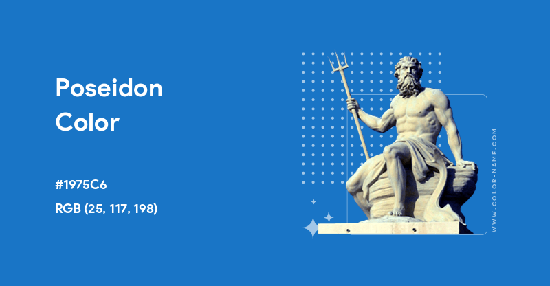 Poseidon color hex code is #1975C6