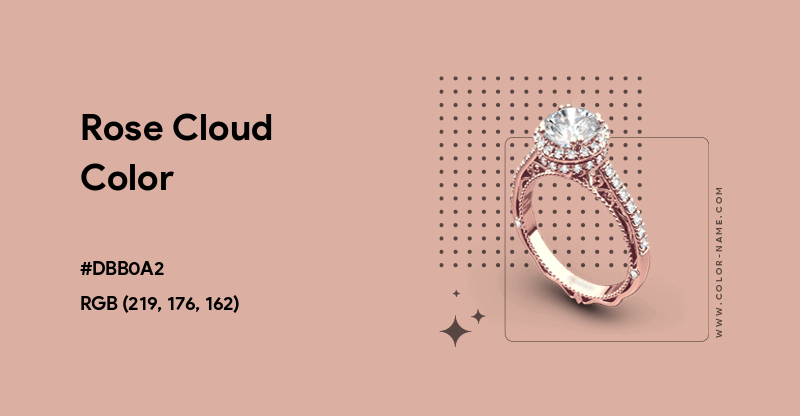 Rose Cloud color hex code is #DBB0A2