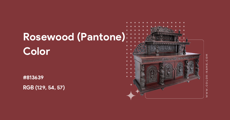 Rosewood (Pantone) color hex code is #813639