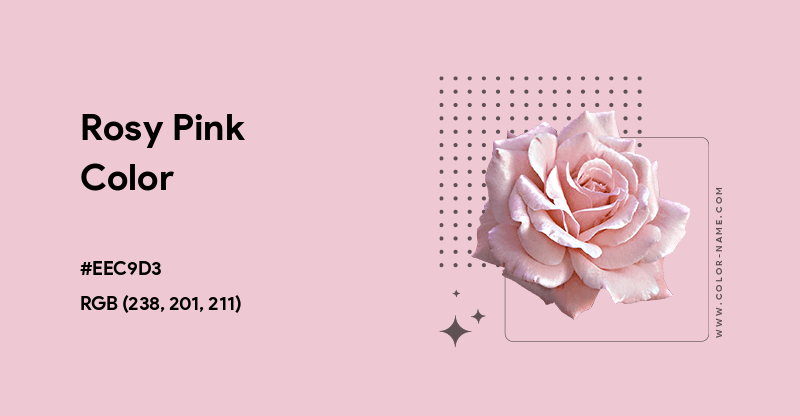 Rosy Pink color hex code is #EEC9D3