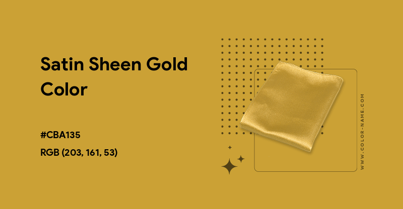 Satin Sheen Gold color hex code is #CBA135