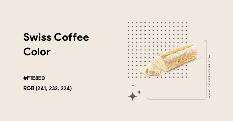 Swiss Coffee color hex code is #F1E8E0