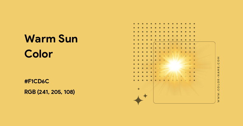 Warm Sun color hex code is #F1CD6C