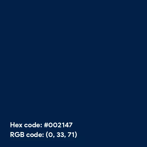 Oxford Blue color hex code is #002147