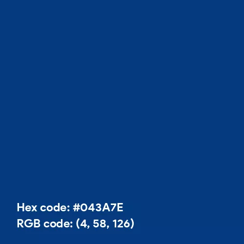 Dark Azure color hex code is #043A7E