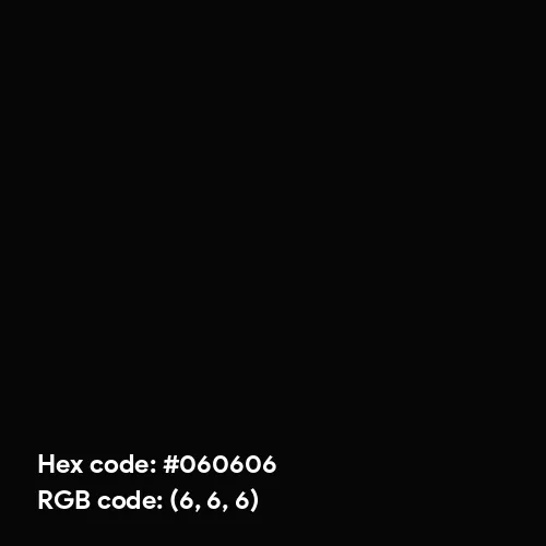 Ultra Black color hex code is #060606