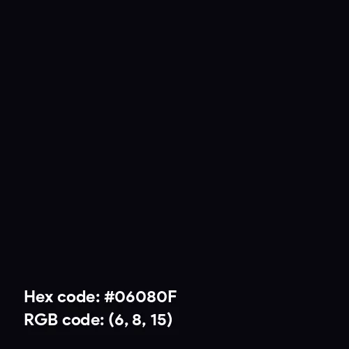 Ink Black color hex code is #06080F
