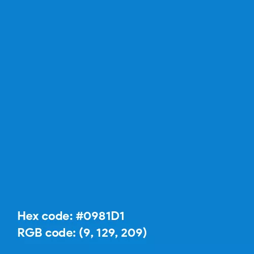 Marine Blue color hex code is #0981D1