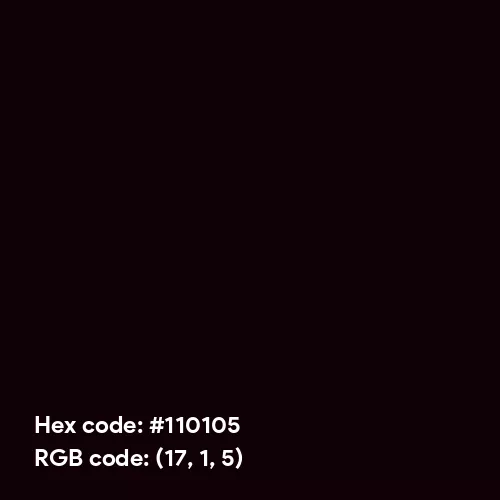 Special Black color hex code is #110105