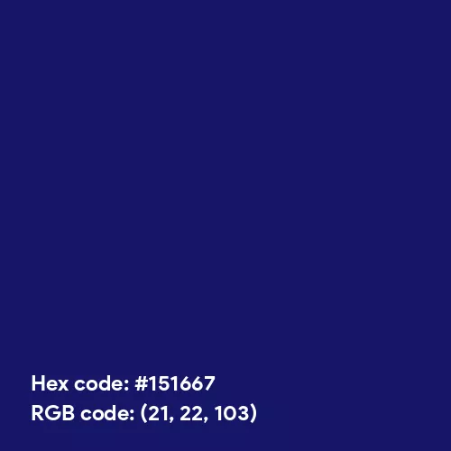 Blue Sapphire color hex code is #151667