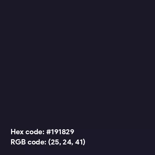 Extreme Navy color hex code is #191829