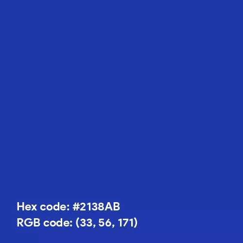 #2138AB Color name is Denim Blue