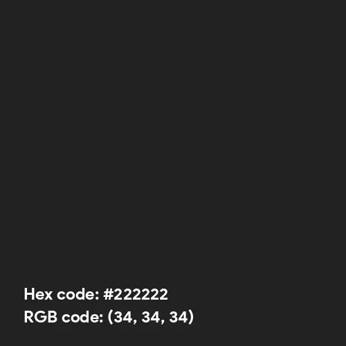 Alienware Black color hex code is #222222