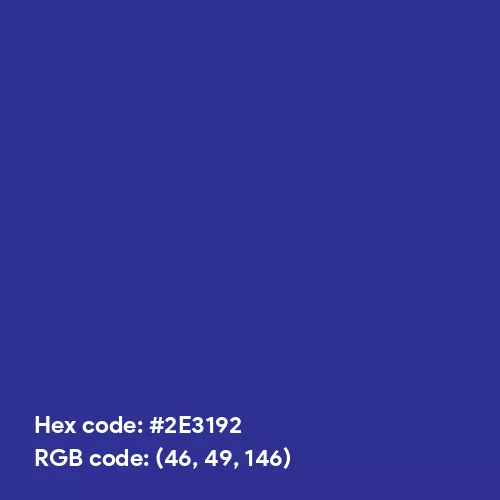 Blue CMYK color hex code is #2E3192