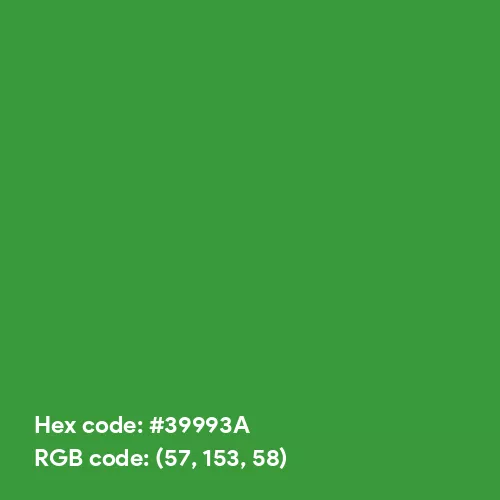 Clover Green color hex code is #39993A