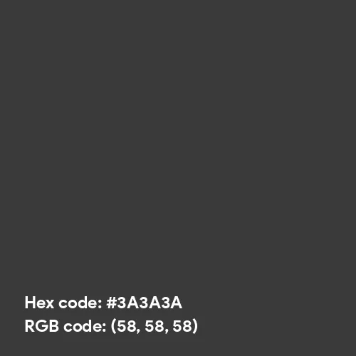 Onyx Black color hex code is #3A3A3A