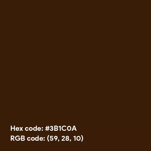 Dark Coffee Brown color hex code is #3B1C0A