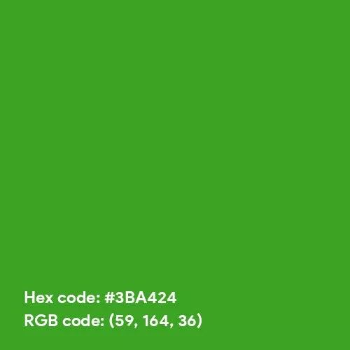 Solid Green color hex code is #3BA424