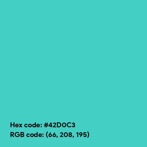 Ariel color hex code is #42D0C3
