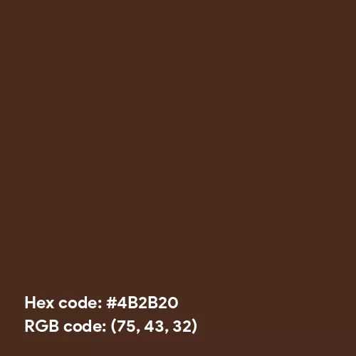 Mahogany Brown (RAL) color hex code is #4B2B20