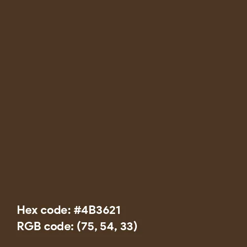 Café Noir color hex code is #4B3621