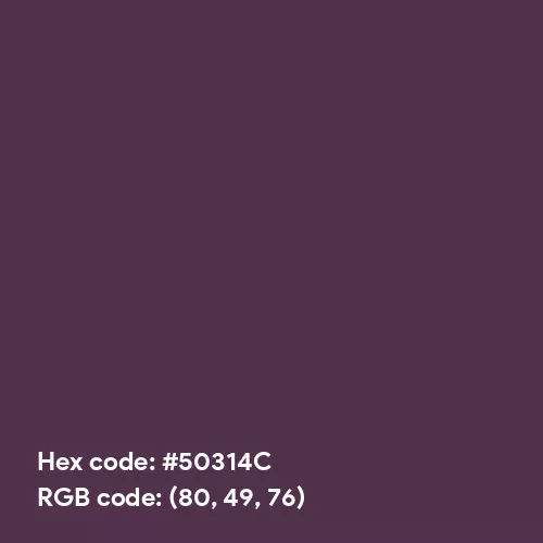 Deep Purple (Pantone) color hex code is #50314C