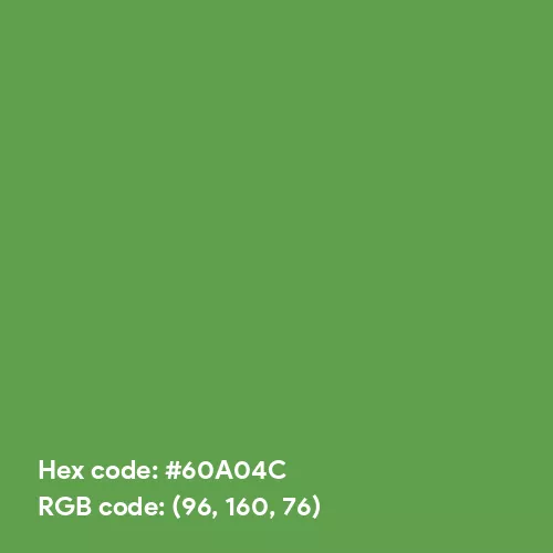 Pea Green color hex code is #60A04C