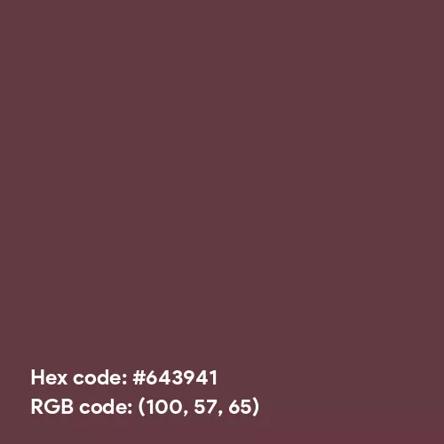 #643941 Color name is Faded Burgundy