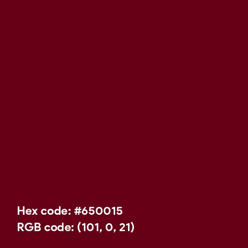 Deep Burgundy color hex code is #650015