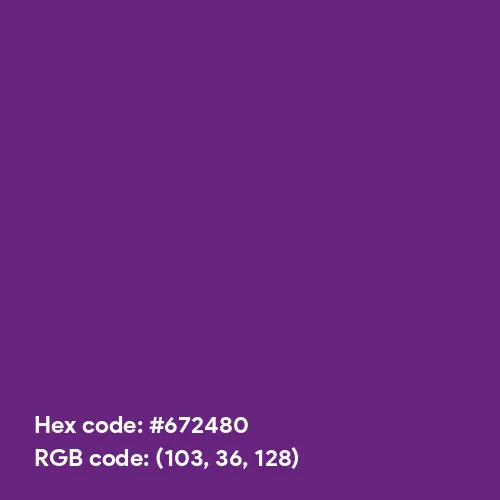 Solid Purple color hex code is #672480
