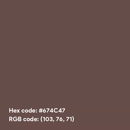 Liver color hex code is #674C47