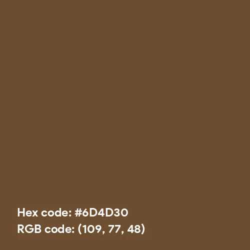 Bear Brown color hex code is #6D4D30