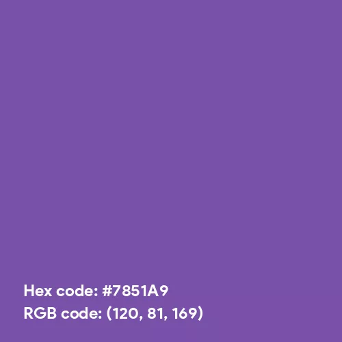 Royal Purple (Crayola) color hex code is #7851A9