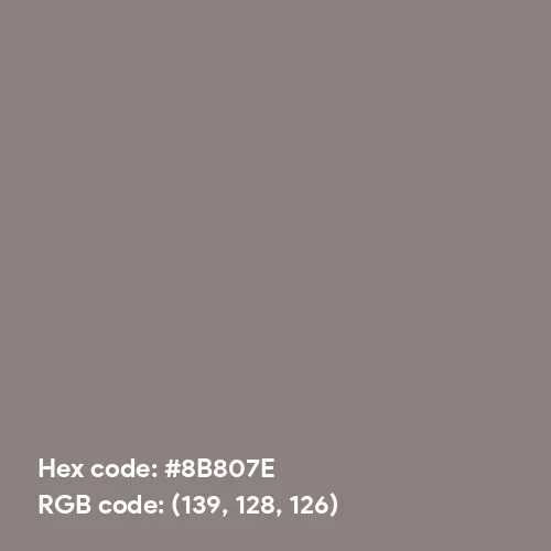 Mink color hex code is #8B807E