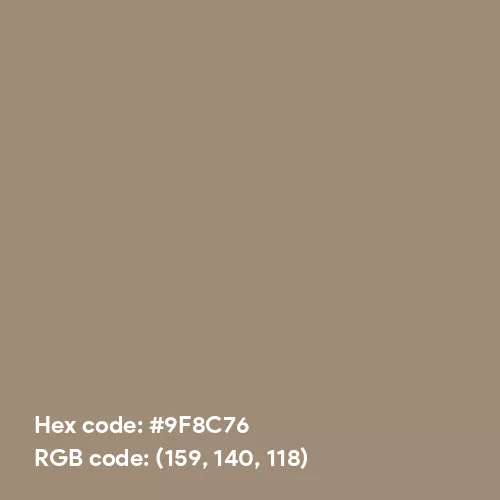 Dark Beige color hex code is #9F8C76