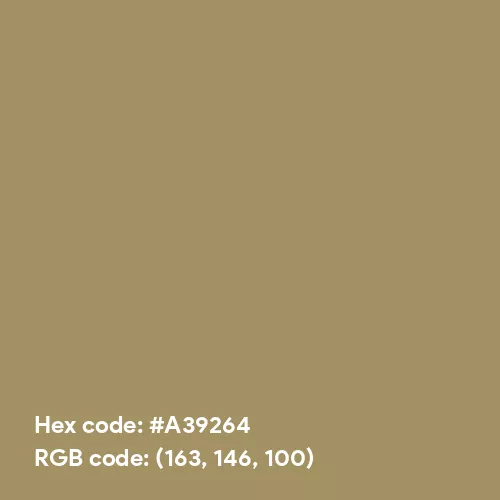 Khaki (Pantone) color hex code is #A39264