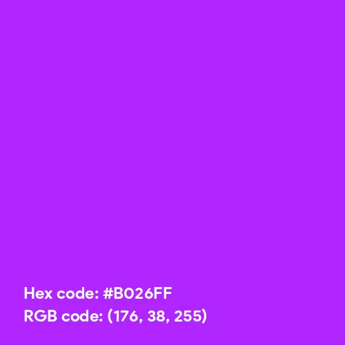 Neon Purple color hex code is #B026FF